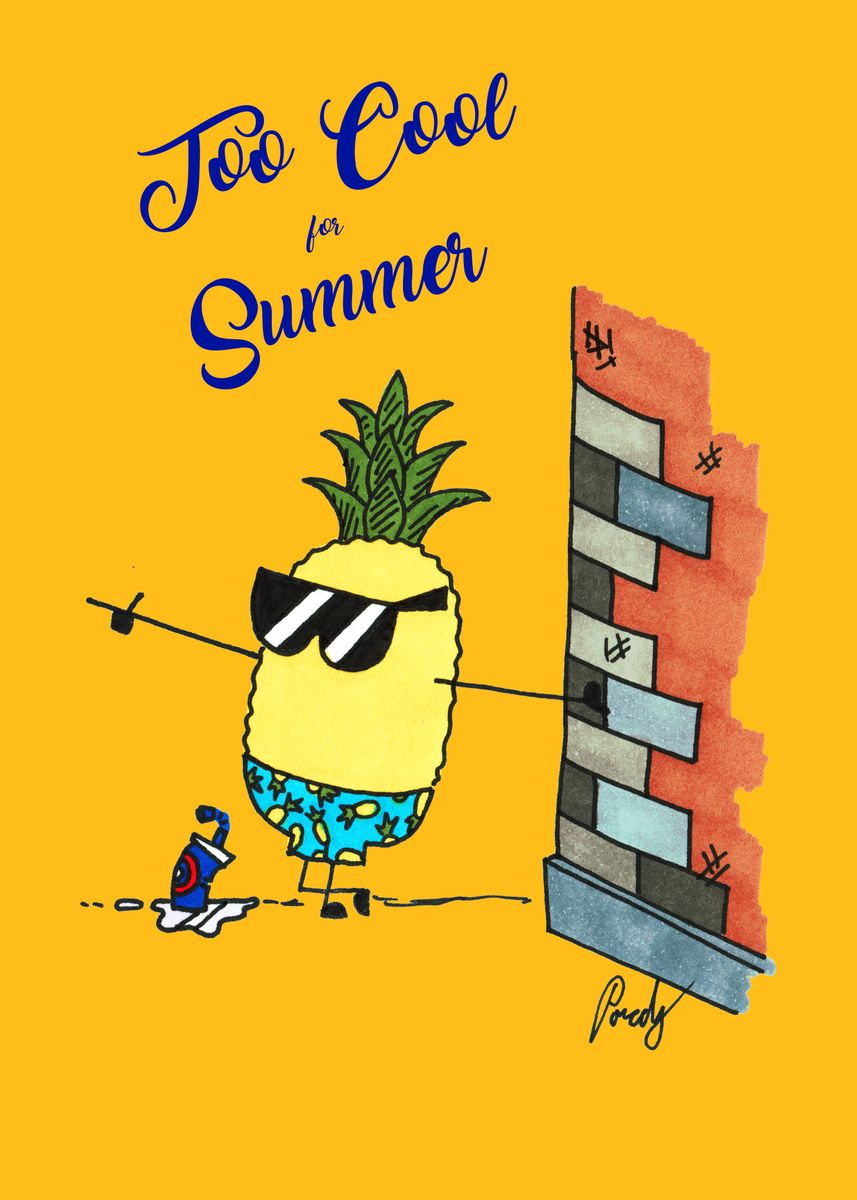 'Mr Pineapple' Poster, picture, metal print, paint by Jordan Kinny ...