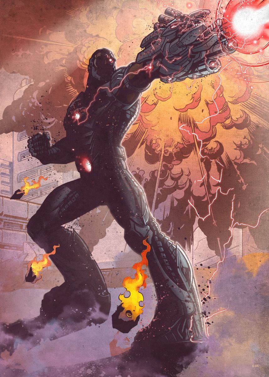 'Cyborg ' Poster, picture, metal print, paint by DC Comics | Displate