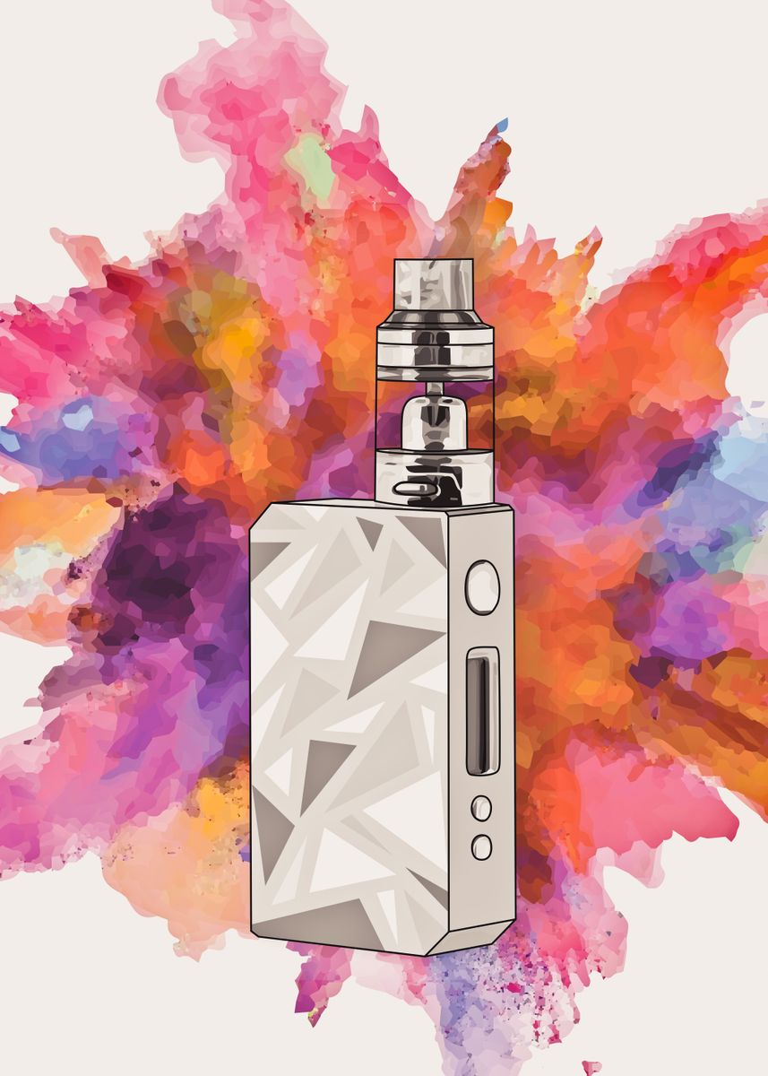 'Vape Mod Coloursplash' Poster, picture, metal print, paint by LS ...