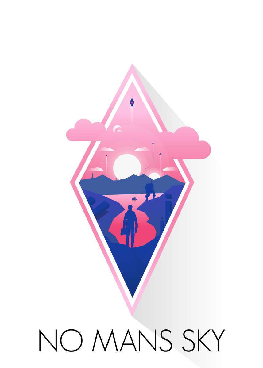 'No Mans Sky' Poster, picture, metal print, paint by Blake Wells | Displate