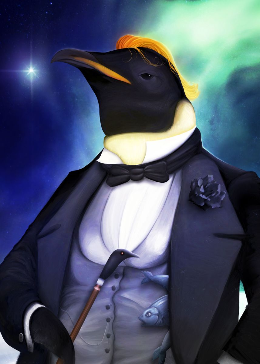 'King Penguin' Poster, picture, metal print, paint by Alexandre Poitras ...