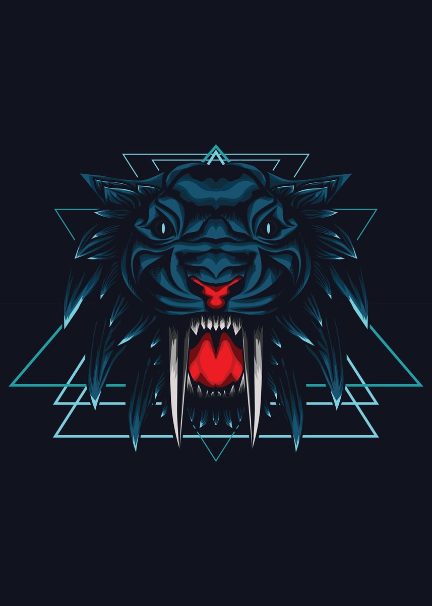 'Mythical Tiger' Poster by Undersacred Studio | Displate