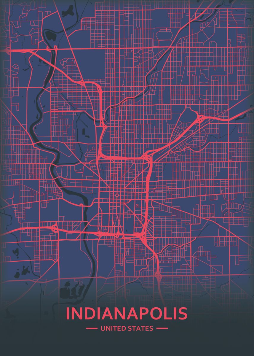 'Indianapolis' Poster, picture, metal print, paint by Alexandros ...