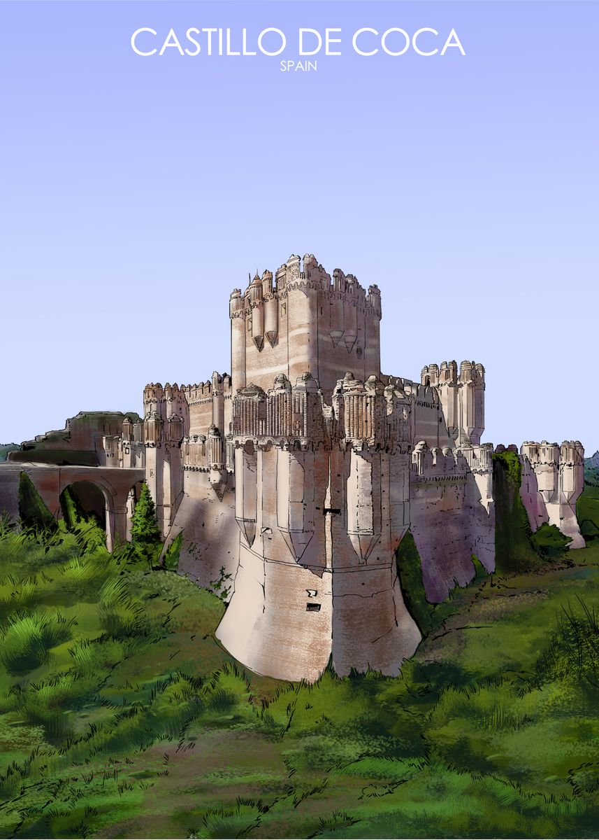 'Castillo de Coca in Spain' Poster by Studio 324 | Displate