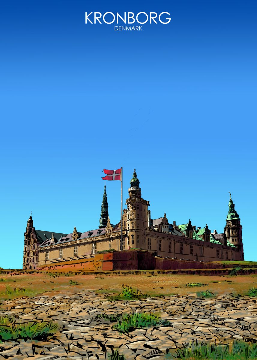 'Kronborg in Denmark' Poster by Studio 324 | Displate