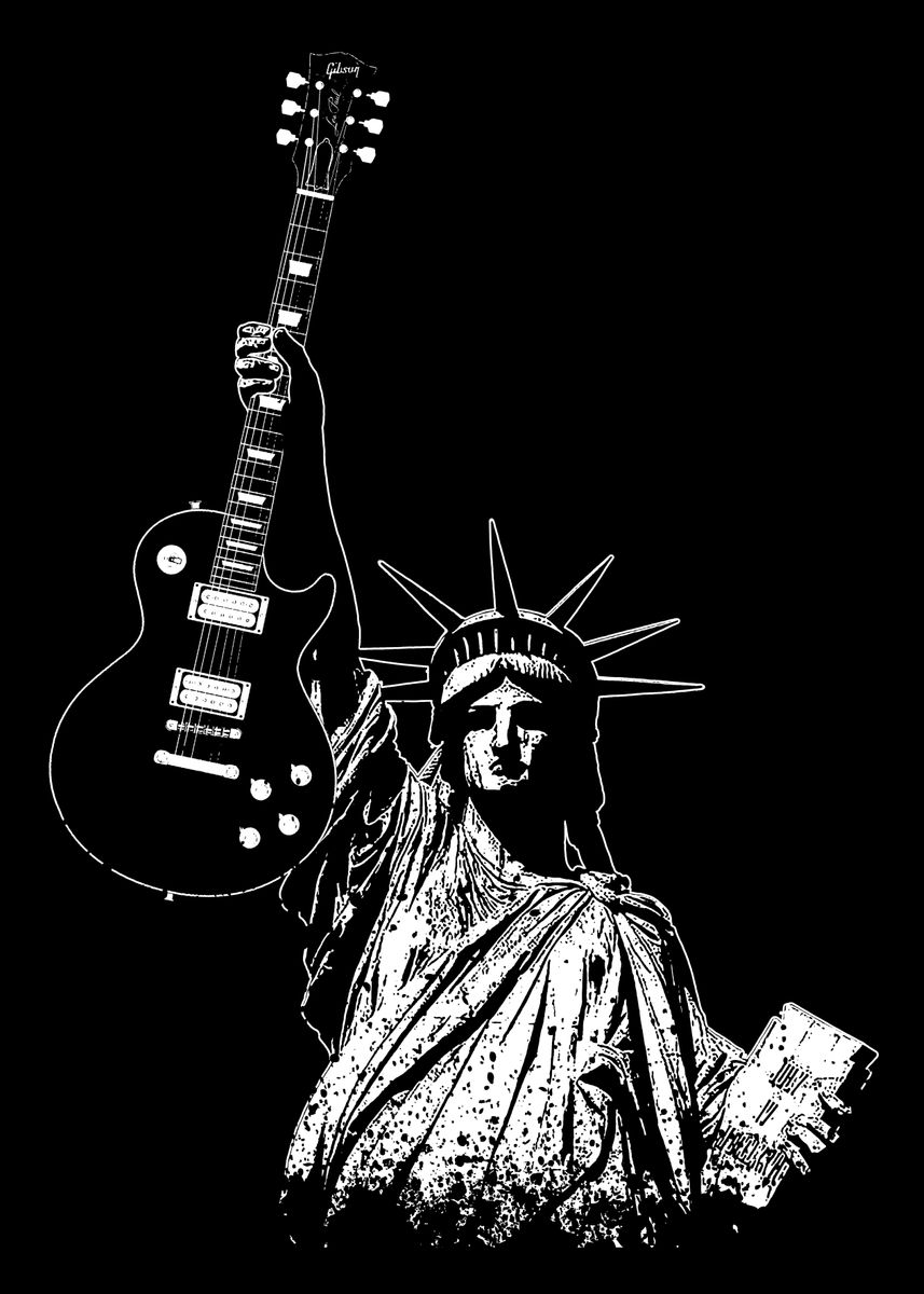 'Liberty Rock ' Poster, picture, metal print, paint by Carlos Marques ...