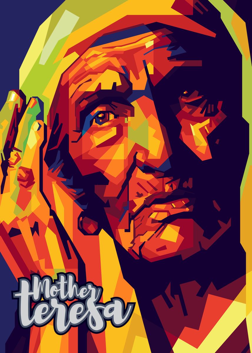 'Mother Teresa' Poster, picture, metal print, paint by MasPay WPAP ...