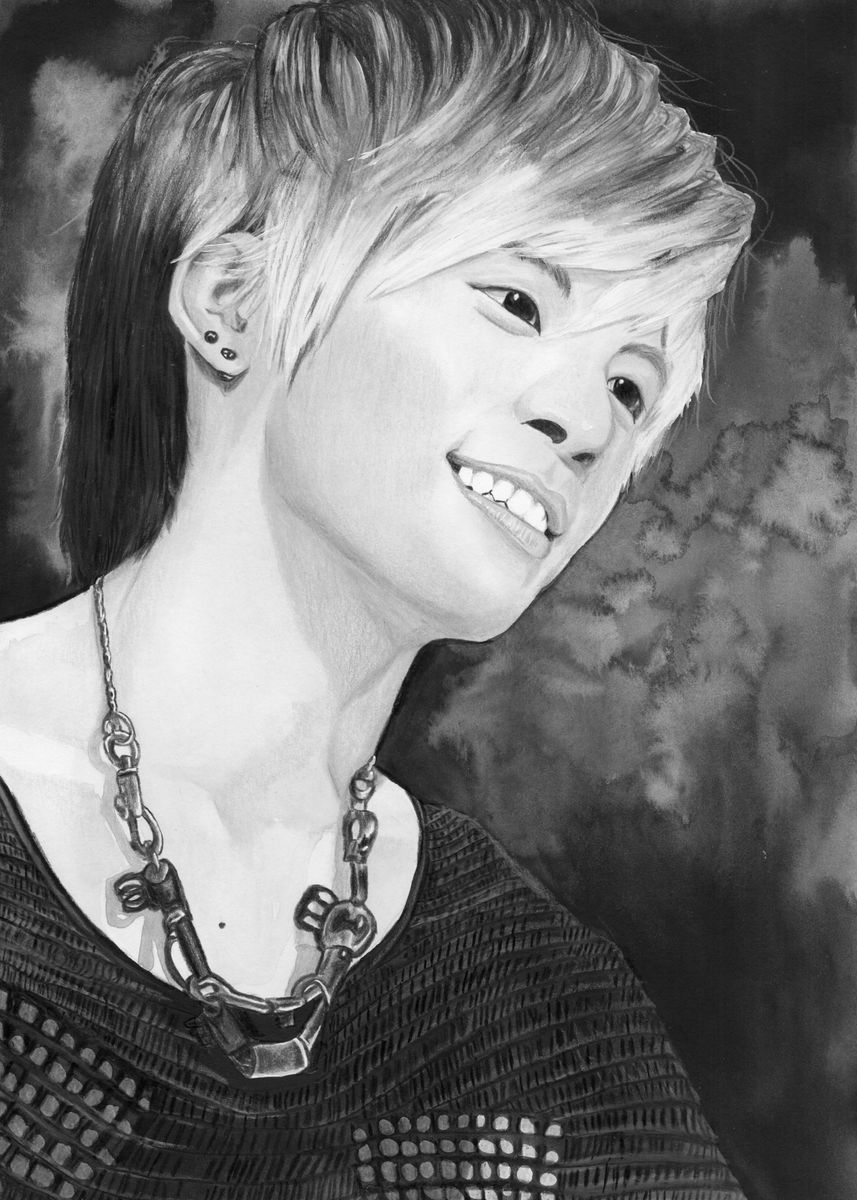 'Jonghyun Shinee' Poster, picture, metal print, paint by Alexandra ...
