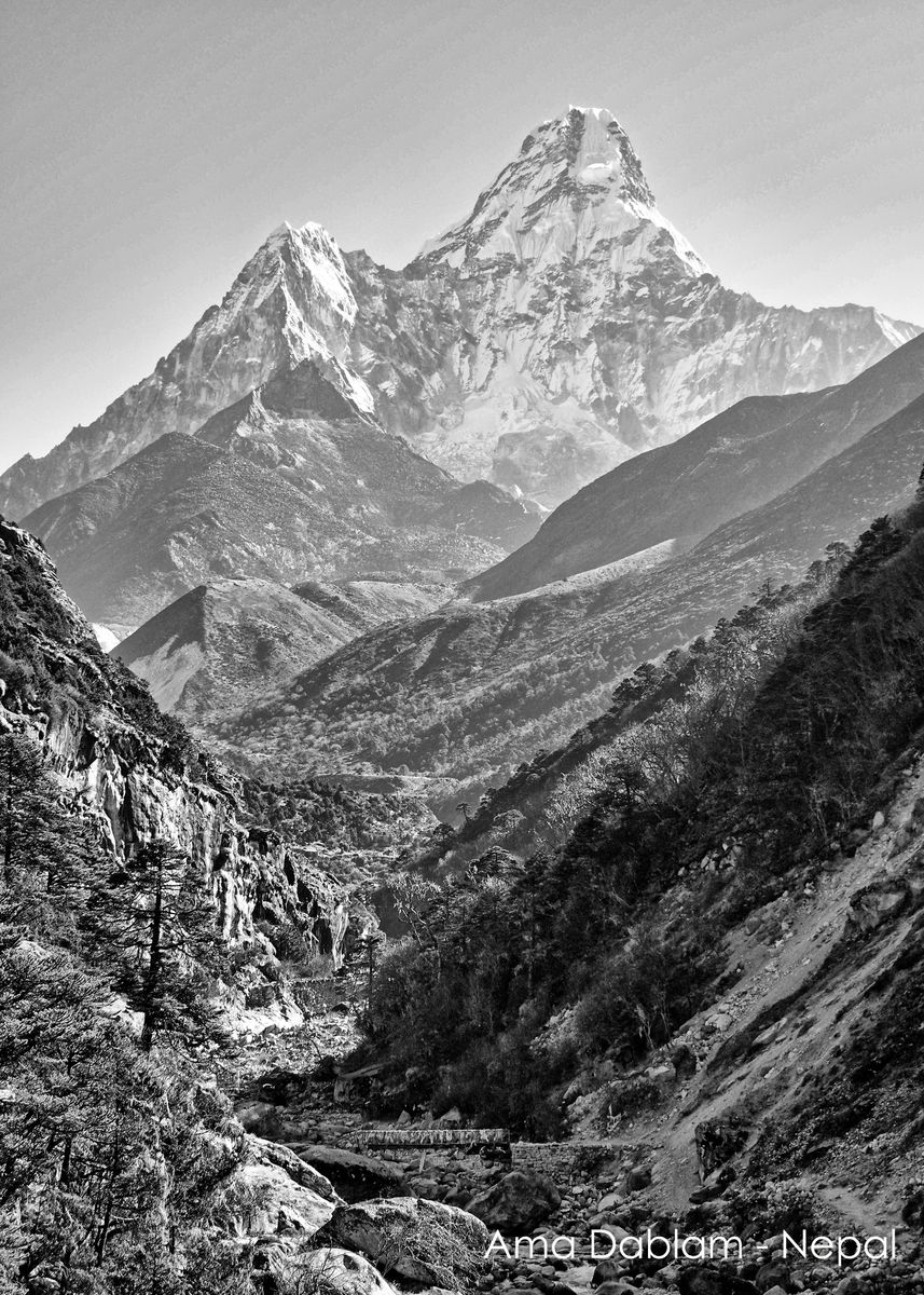 'Ama Dablam Nepal Mountain' Poster, picture, metal print, paint by ...