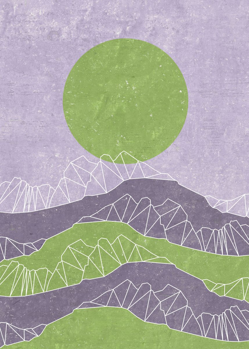 'Geometric Sun' Poster, picture, metal print, paint by rocket man ...