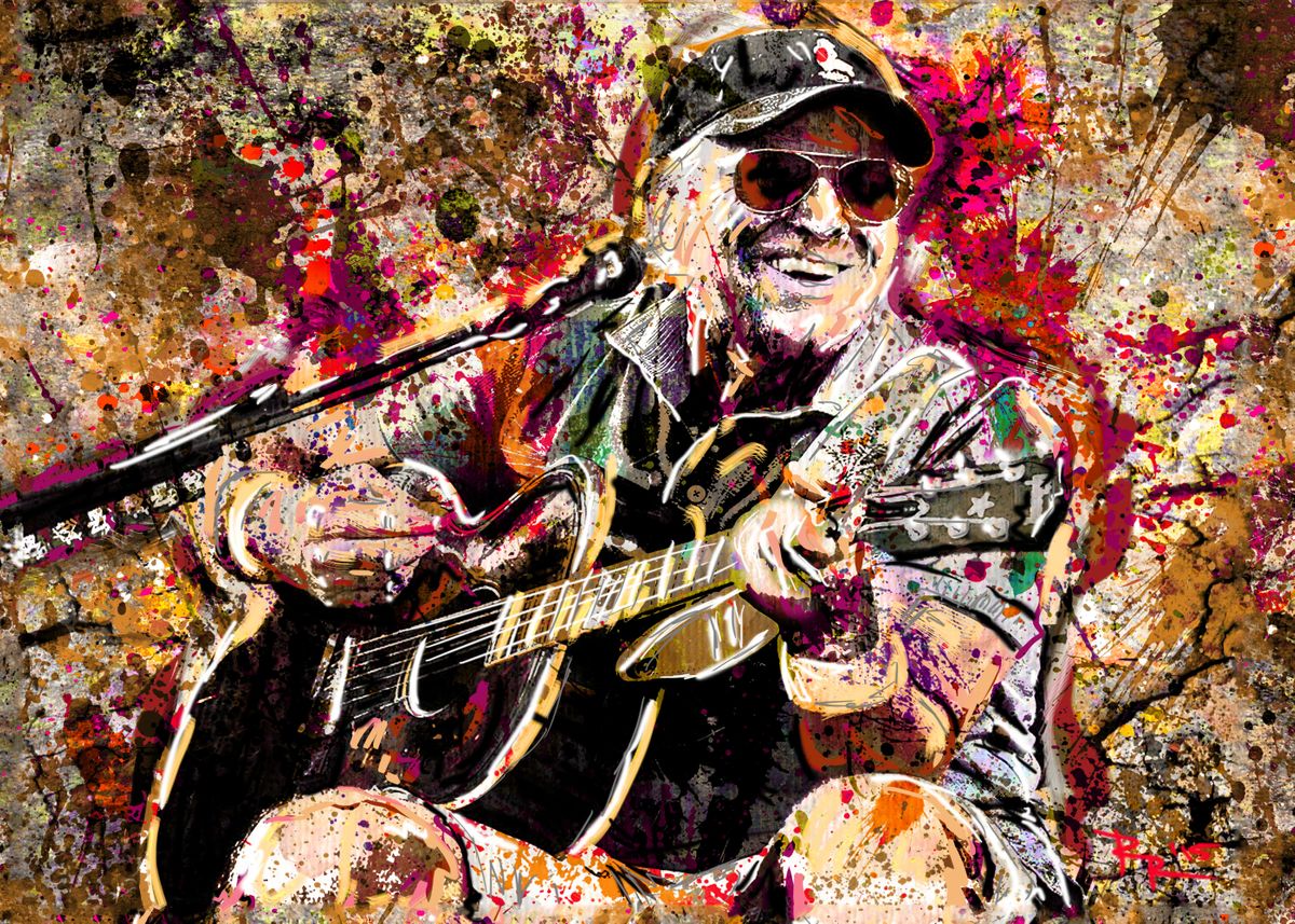 'Jimmy Buffett Art' Poster by Ryan RockChromatic | Displate