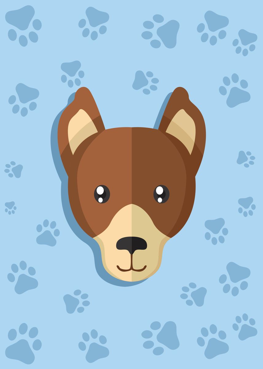 'Cute Dog Head' Poster by Arief Sapta Adjie | Displate