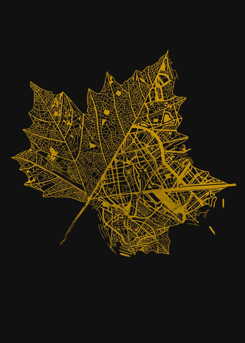 'Leaf City' Poster by Dina Prasetyawan | Displate