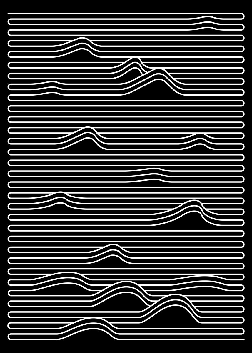 'One Line Ocean' Poster by rocket man | Displate
