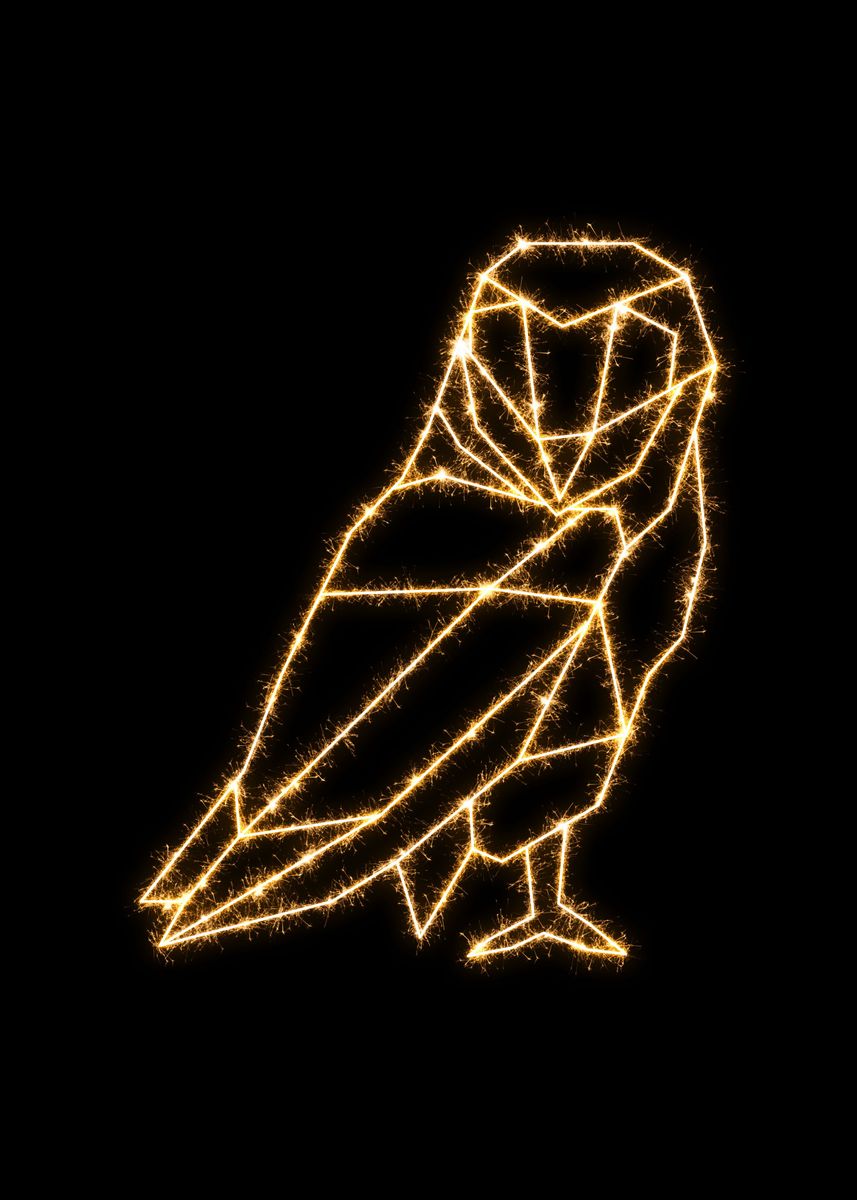 'Owl' Poster, picture, metal print, paint by Gab Fernando | Displate