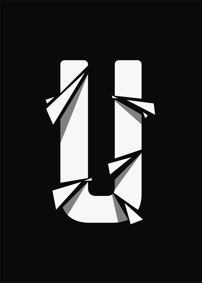 'alphabet U' Poster by Harits Alauddin | Displate