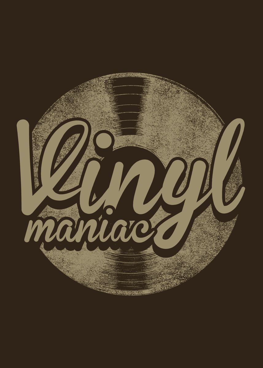 'Vinyl Maniac' Poster, picture, metal print, paint by Boris Rajic ...