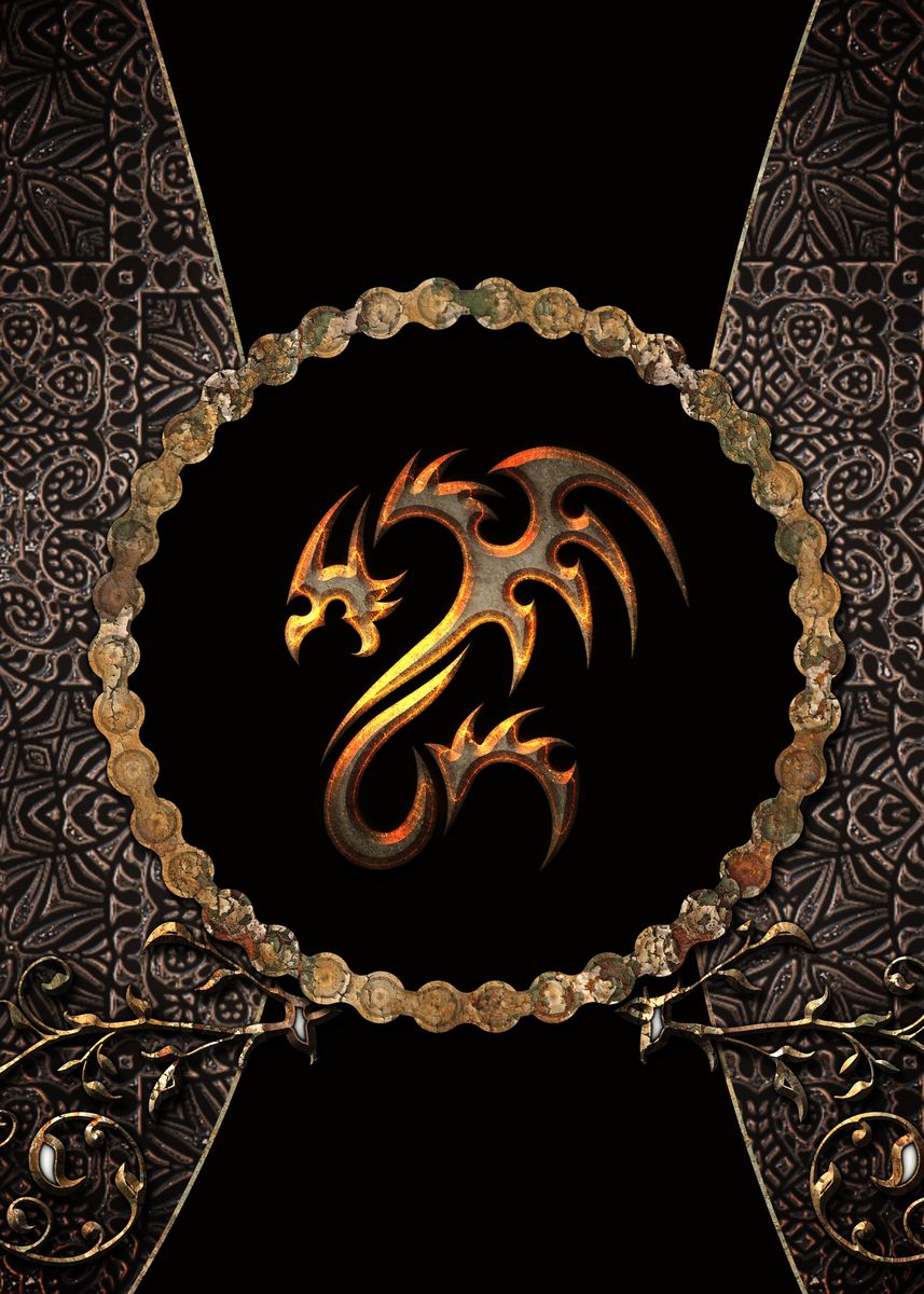'Wonderful dragon' Poster, picture, metal print, paint by Heike Köhnen ...