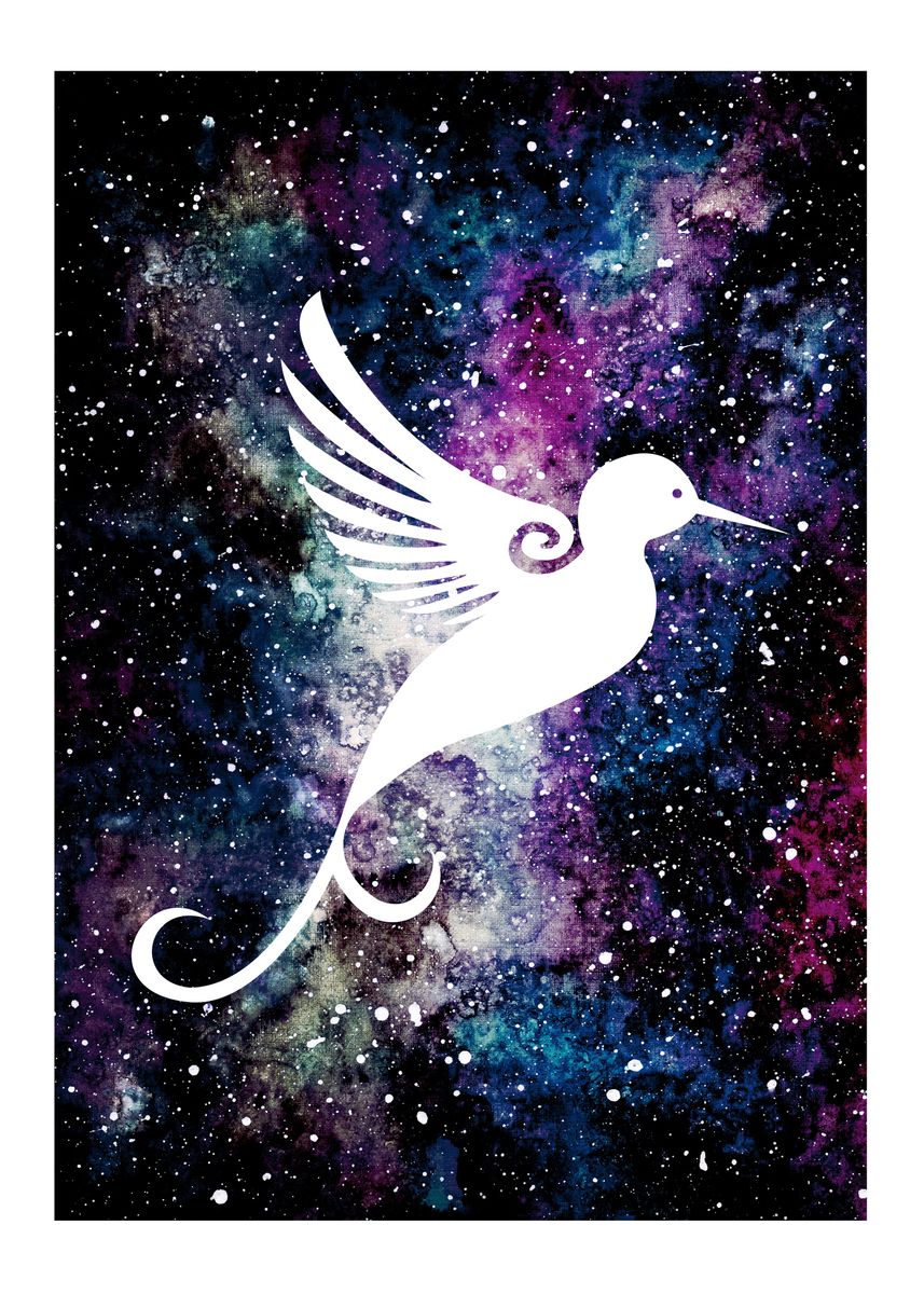'Space hummingbird' Poster by Ondřej Šponiar | Displate