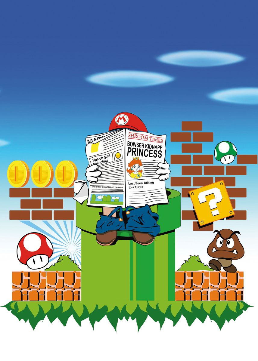 'Mario Trone' Poster, picture, metal print, paint by GEEK CULT | Displate