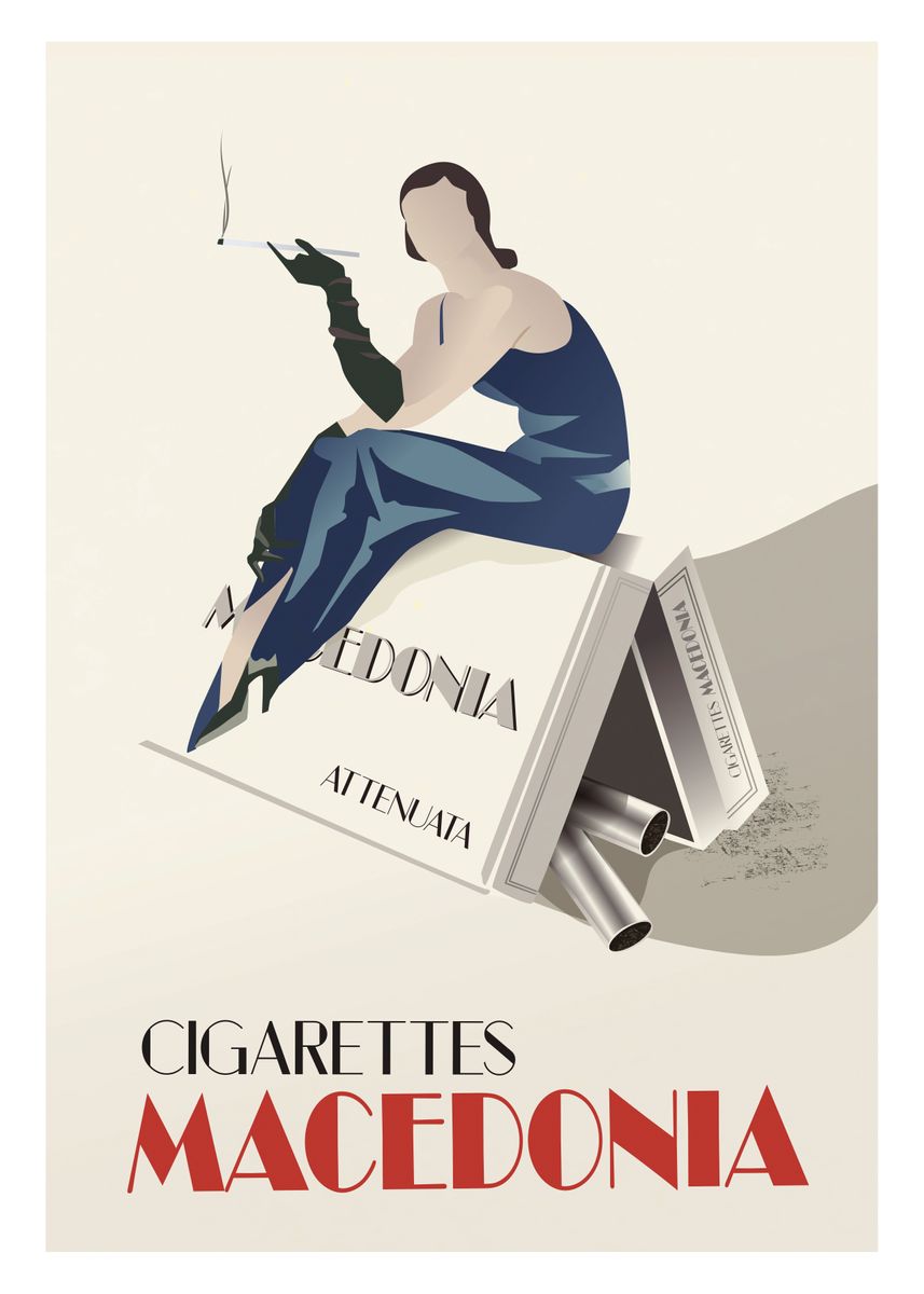 'Macedonia Cigarettes ' Poster, picture, metal print, paint by Zoran ...