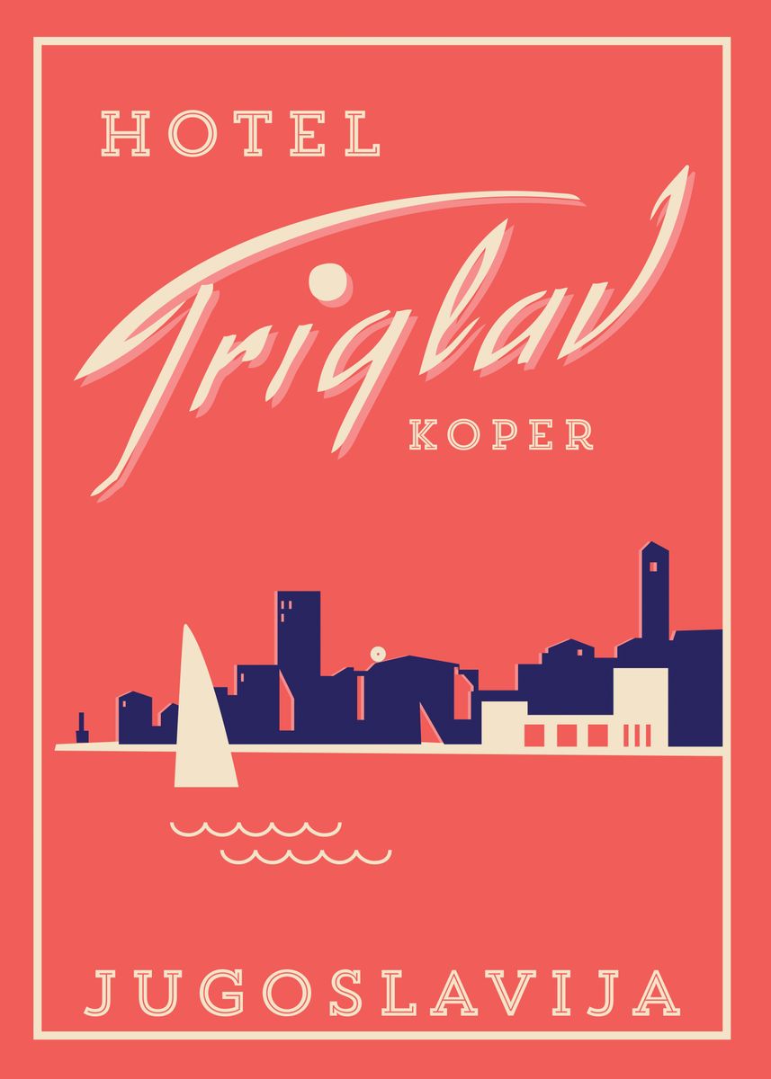 'Hotel Triglav' Poster, picture, metal print, paint by Zoran Cardula ...