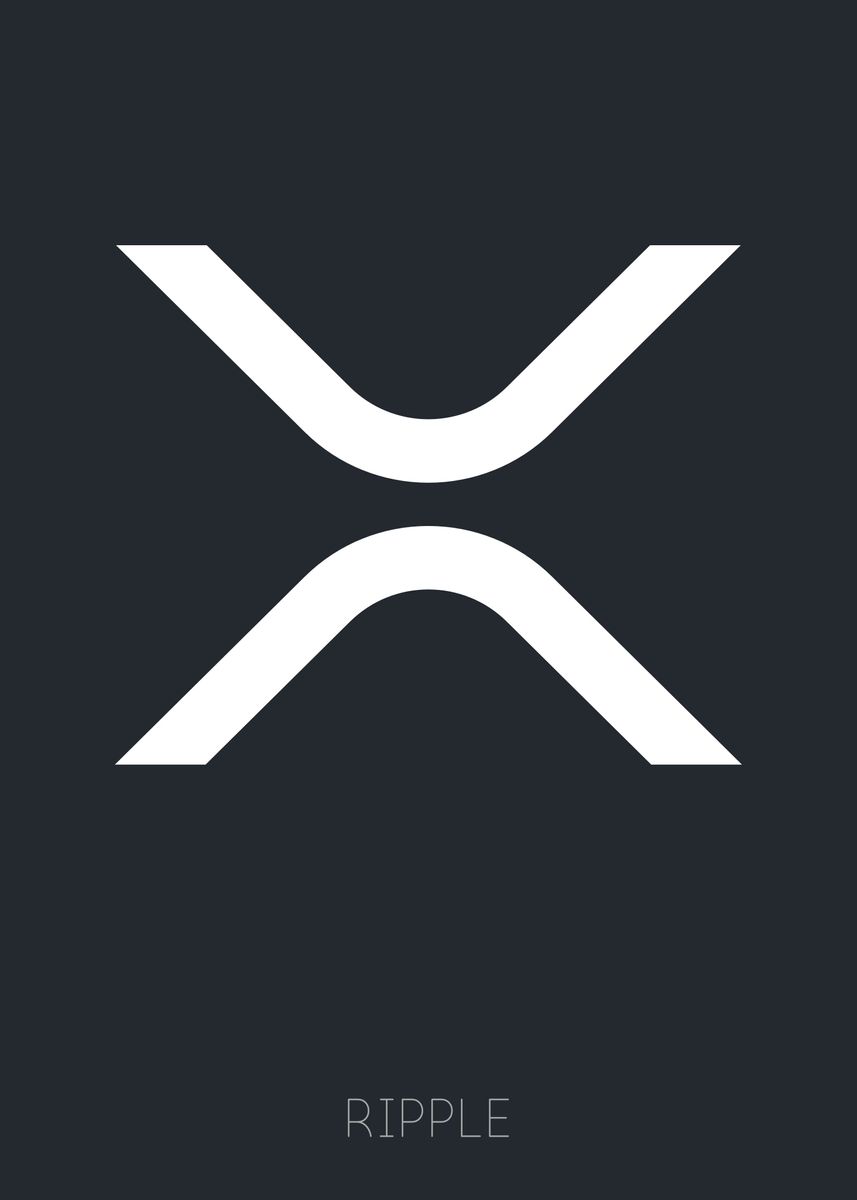 'Ripple XRP Crypto Poster' Poster, picture, metal print, paint by ...