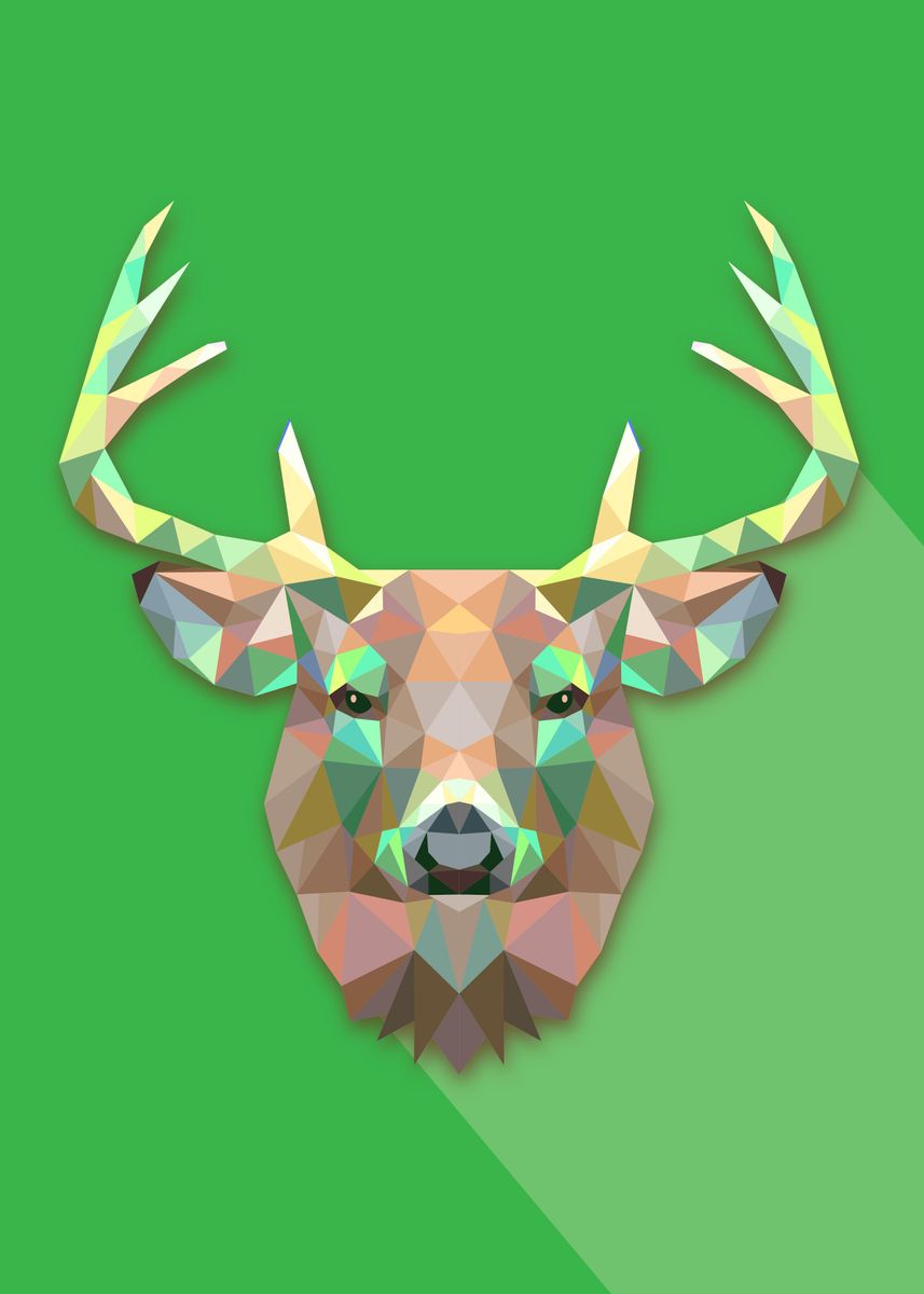 'Deer Triangle Design' Poster by farid faizal | Displate
