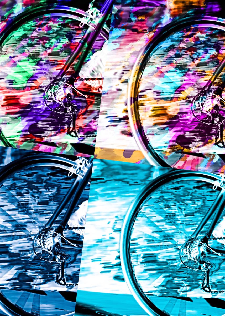 'bicycle wheel' Poster, picture, metal print, paint by timmy LA | Displate