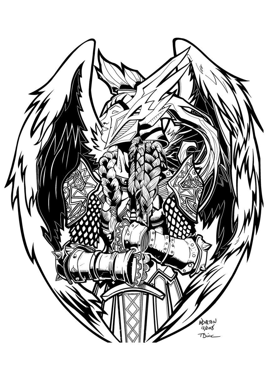 'Valkyrie' Poster, picture, metal print, paint by Matthew Dalton | Displate