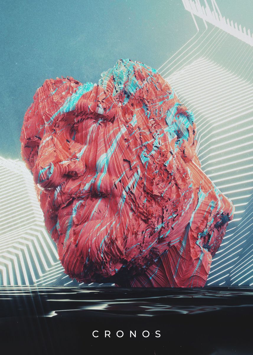 'Cronos Head' Poster, picture, metal print, paint by | Displate