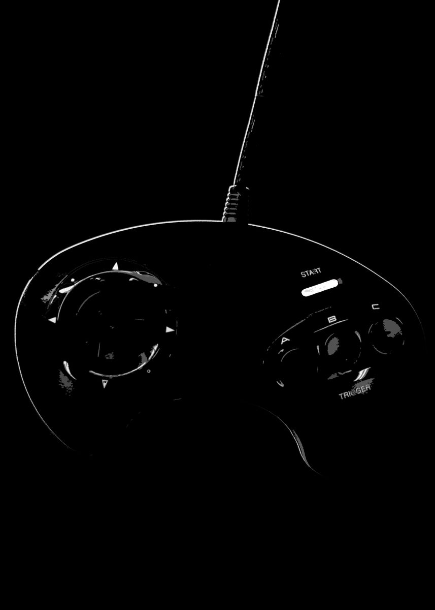 '16 bit controller' Poster, picture, metal print, paint by John Lucke ...