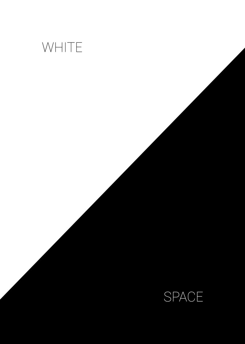 'White Space Black White' Poster, picture, metal print, paint by ...