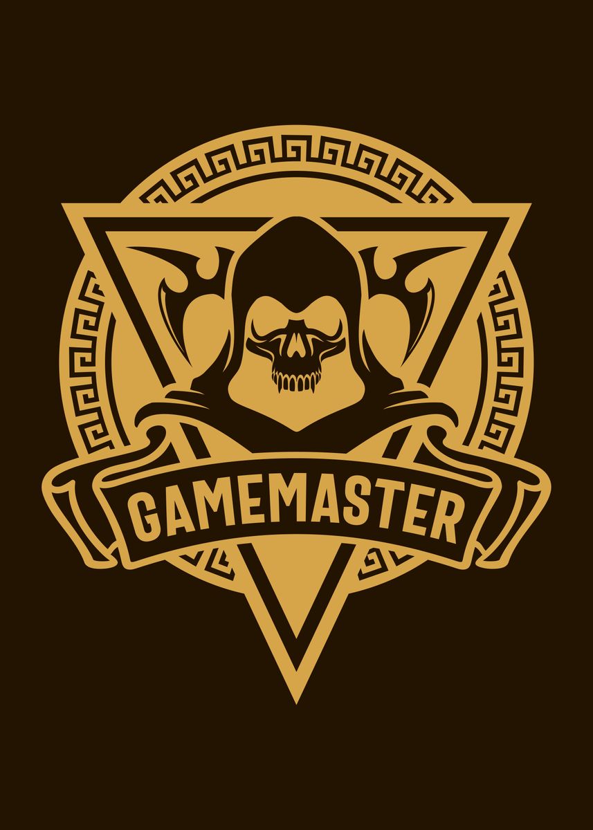 'Gamemaster Skull' Poster, picture, metal print, paint by Dungeon ...