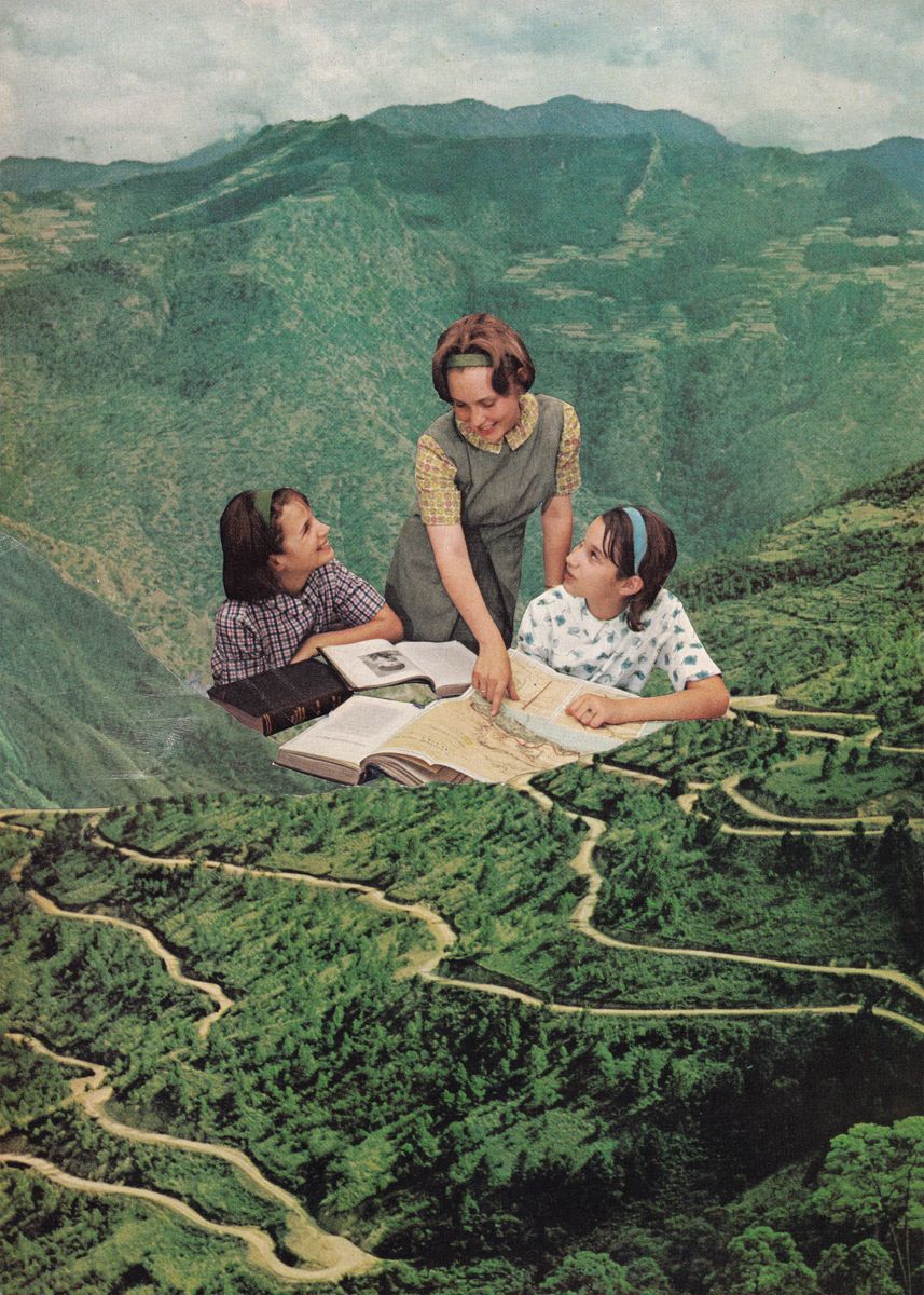 'Geography [collage]' Poster, picture, metal print, paint by Lerson ...