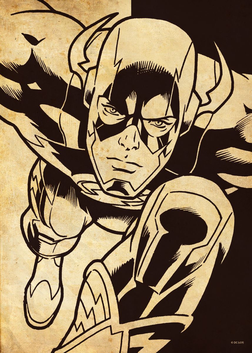 'Flash' Poster, picture, metal print, paint by DC Comics | Displate