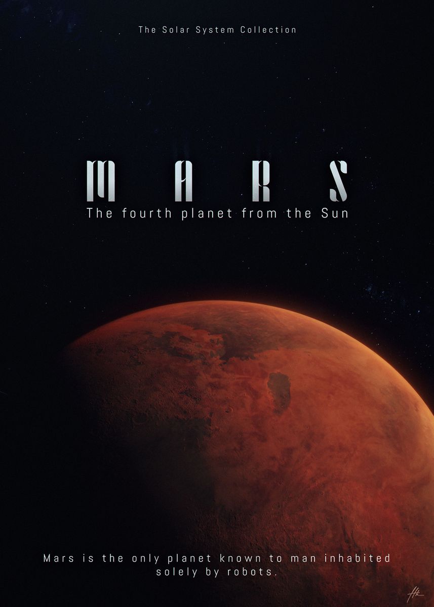 'Mars' Poster, picture, metal print, paint by hkon | Displate