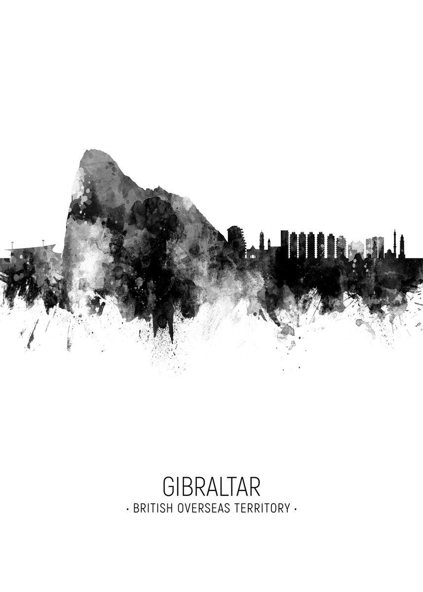 'Gibraltar Skyline' Poster by Michael Tompsett | Displate