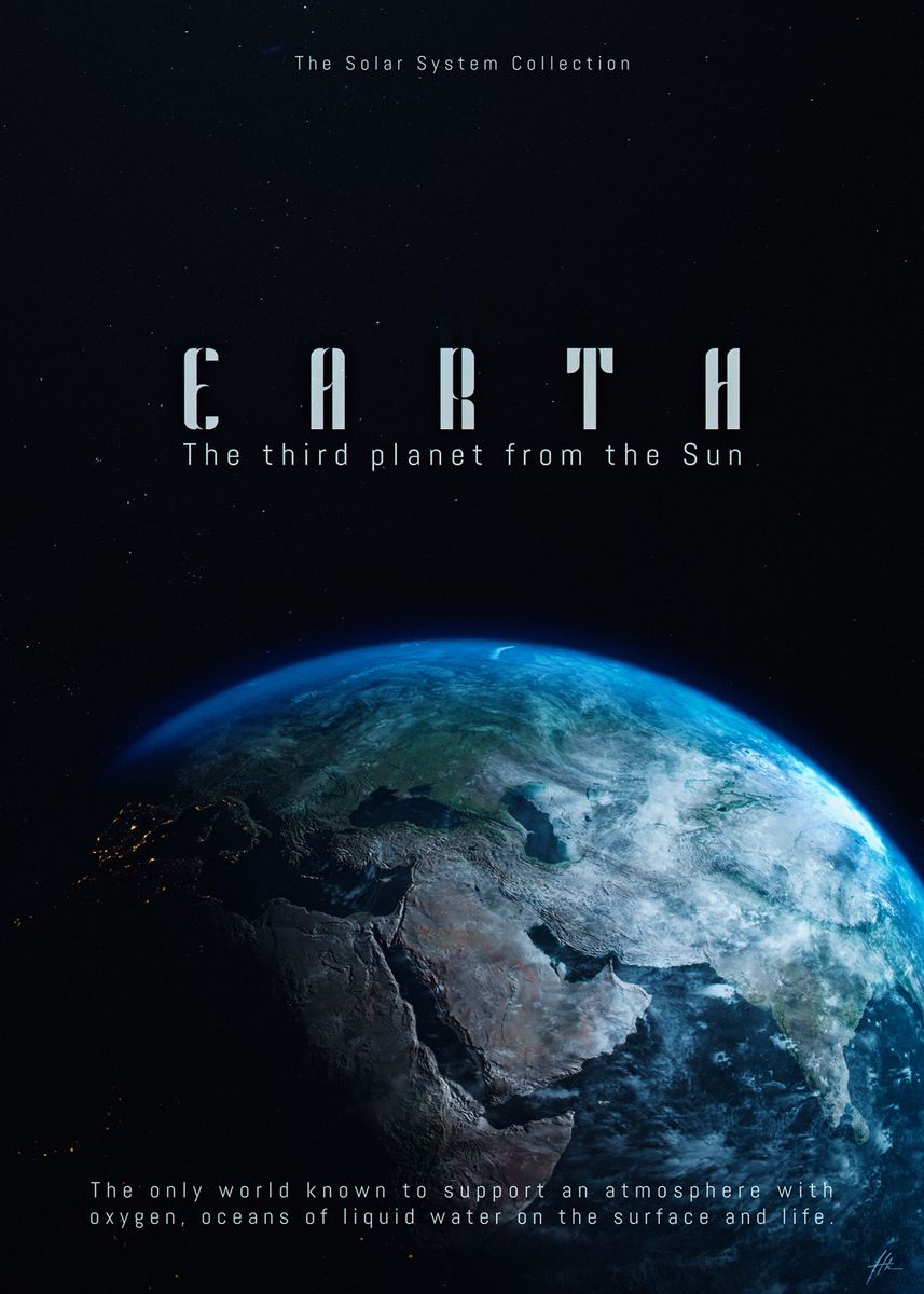 'Earth' Poster, picture, metal print, paint by hkon | Displate