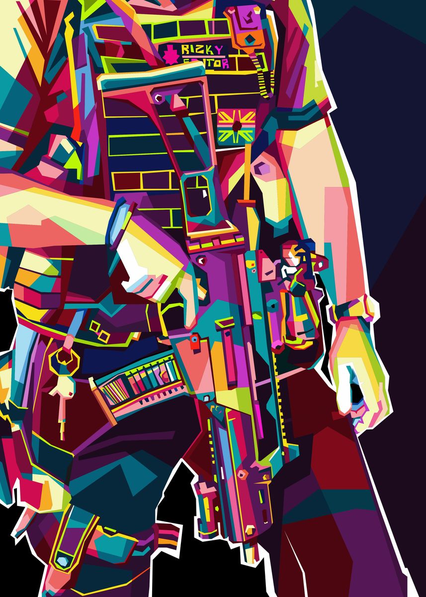 'Police Pop Art' Poster, picture, metal print, paint by Rizky Dwi ...