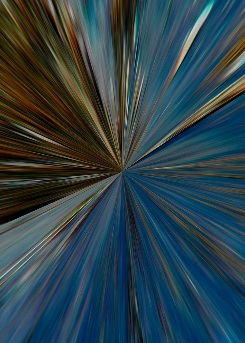 'Hyperdrive Blue' Poster, picture, metal print, paint by Mandy Collins ...