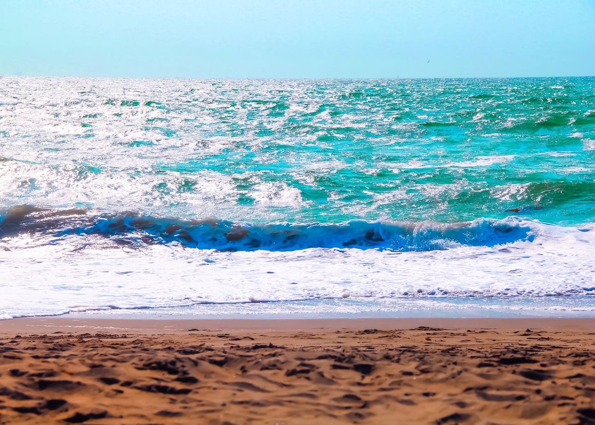 'blue sandy beach in summer' Poster by timmy LA | Displate