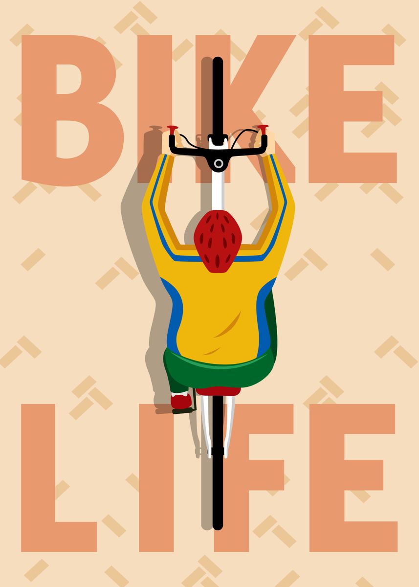 'Bike Life on Bike Way' Poster, picture, metal print, paint by zakaria ...