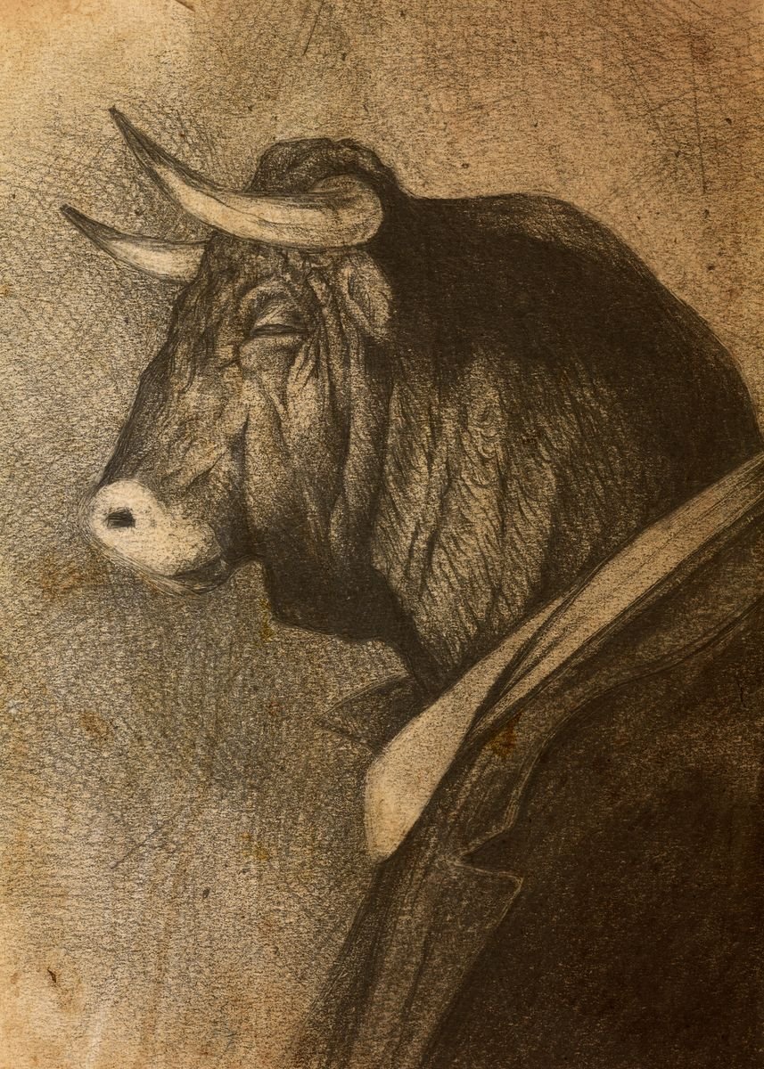 'Mr Bull' Poster, picture, metal print, paint by Mike Koubou | Displate