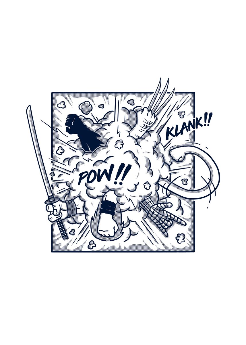 'Epic Fight' Poster by Steven Toang | Displate