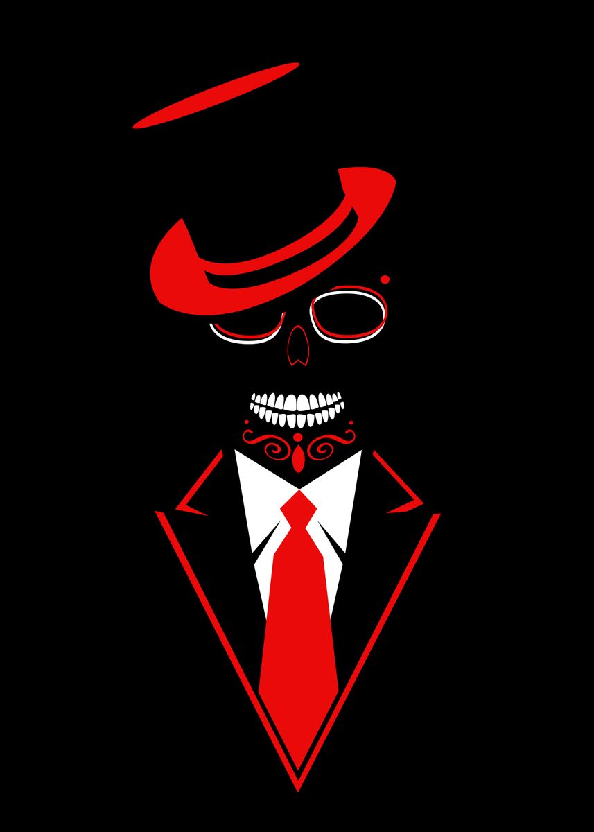 'Gentlemen with red hat' Poster, picture, metal print, paint by Tea ...