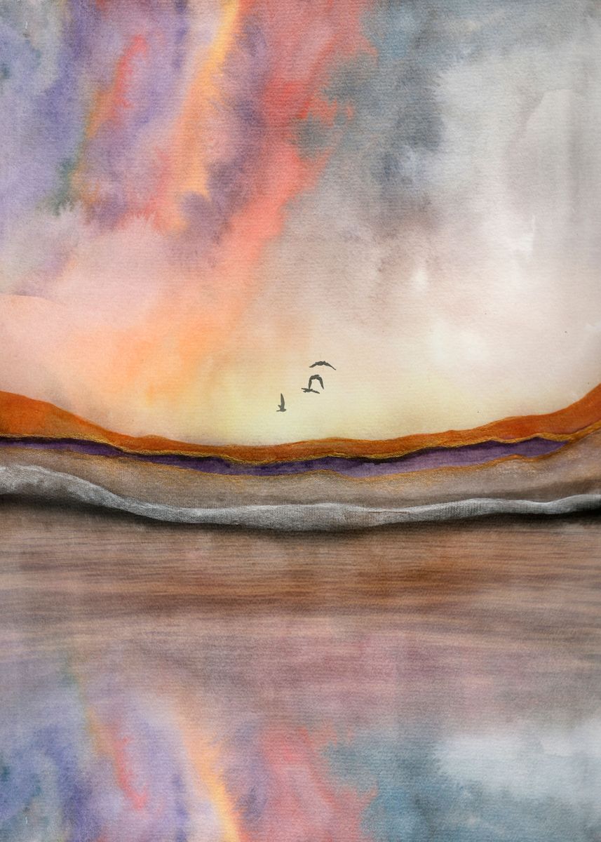 'Abstract nature 13' Poster, picture, metal print, paint by Marco ...