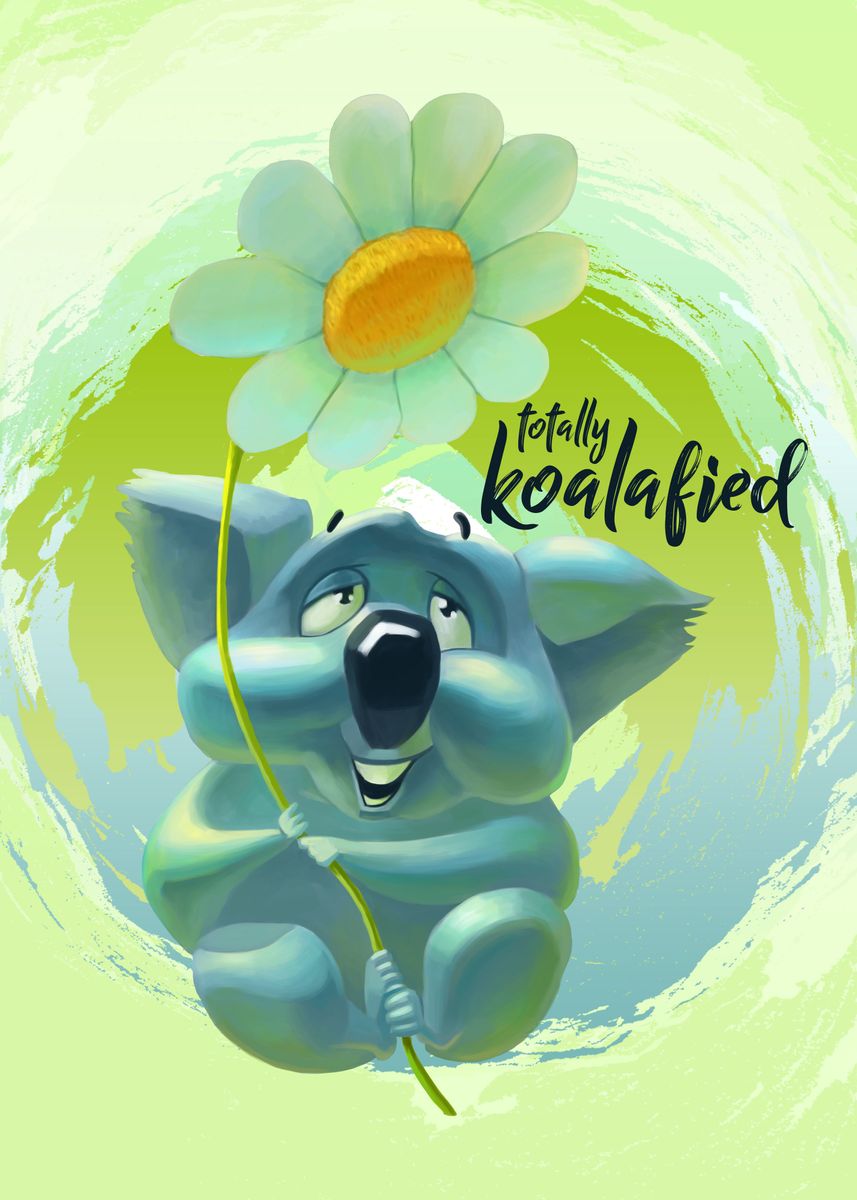 'Cute Koala' Poster, picture, metal print, paint by Adi Antone | Displate