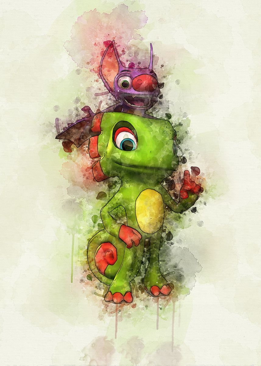 'Yooka Laylee' Poster, picture, metal print, paint by Mimis Design ...