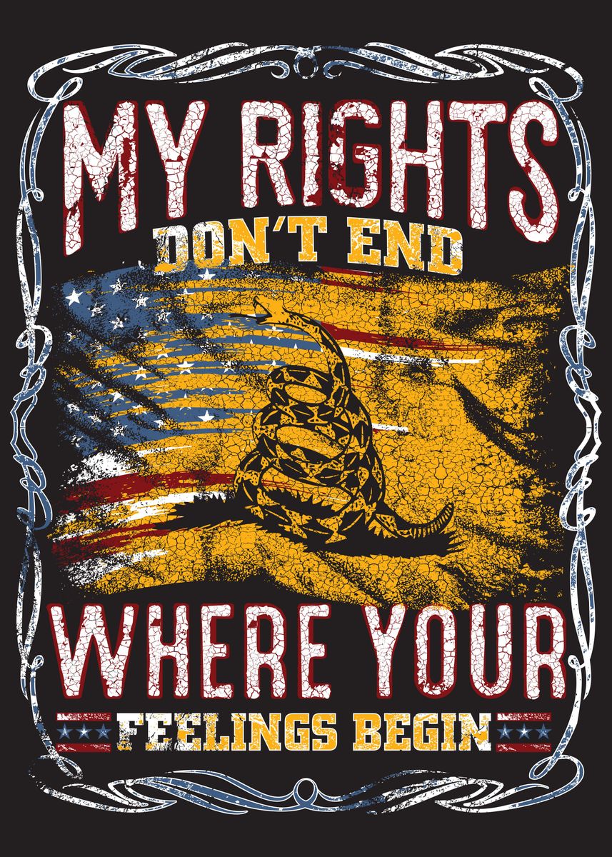 'My Rights' Poster, picture, metal print, paint by Chris Simmons | Displate